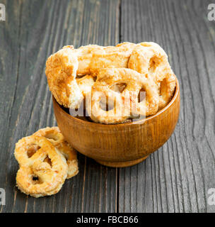 Delicious pretzels isolated on white background Stock Photo - Alamy