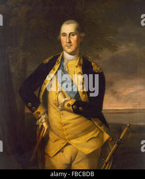 A portrait of General George Washington, the first president of the ...