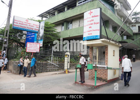The main entrance to the Teaching Hospital of Kandy in Kandy. It is the ...
