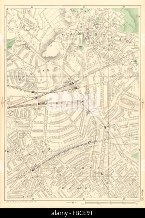 West HAMPSTEAD St. John's Wood Swiss Cottage Kilburn Finchley Road 1900 ...