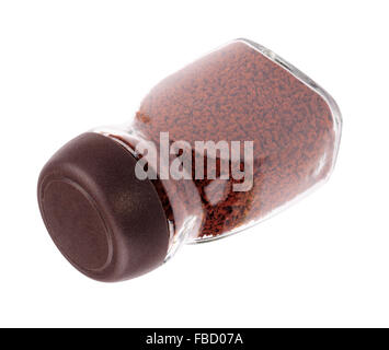 Glass jar of instant coffee isolated on white Stock Photo - Alamy