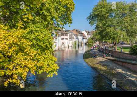 Ill River and Quai de la Bruche, old town Petite France, UNESCO World ...