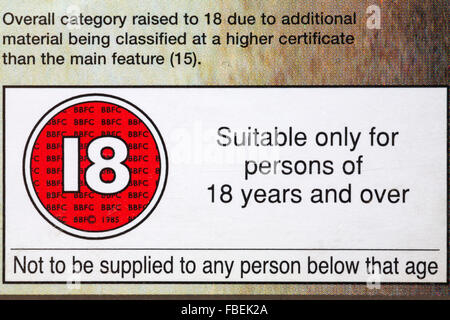 15 rating on DVD case - contains strong language and comic drug ...