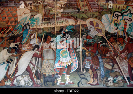 "Totonac Civilization" Diego Rivera mural, 1950, National Palace ...