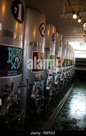 A tank bar at Howling Hops in Hackney Wick, London Stock Photo - Alamy