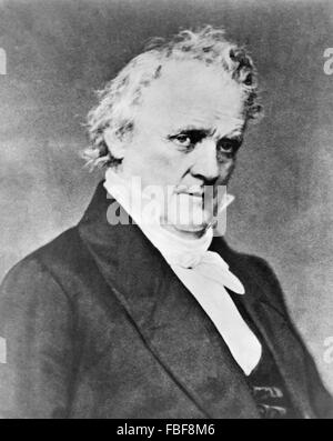 Portrait of 15th President of the United States James Buchanan Stock ...