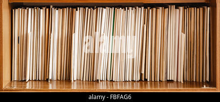 Vintage Keeping Retro Records On Wooden Shelves, Old Business ...