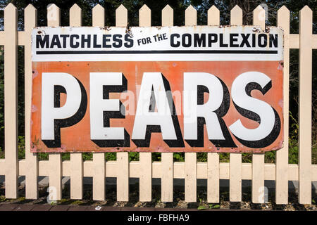 Pears sign at Sheffield Park Station Stock Photo - Alamy