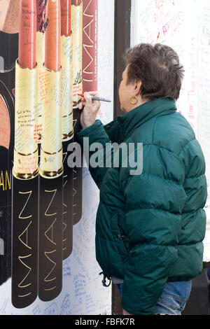 Tribute to British singer David Bowie at The Ritzy Cinema in Brixton in ...