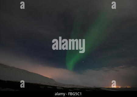 Polar light at Iceland in December Stock Photo - Alamy