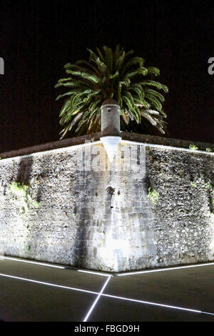The promenade of Cascais by night, Cascais, Portugal Stock Photo - Alamy