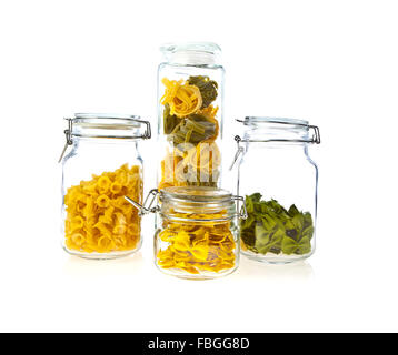 A selective focus shot of Italian Fusilli pasta in a white plate Stock ...