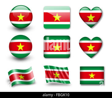The Surinam flag Stock Photo - Alamy