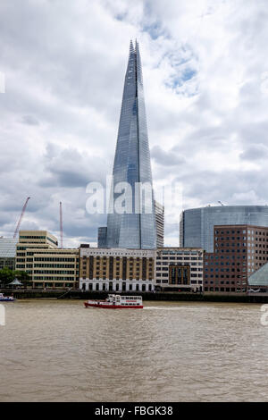 'Shard' building near Tower Bridge on the South Bank of the Thames ...