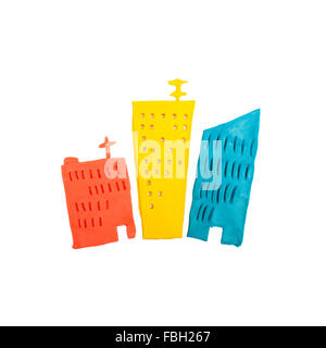 City made of plasticine Stock Photo - Alamy