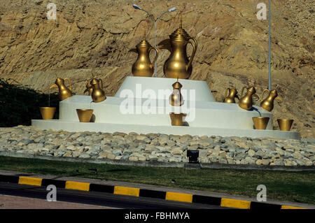 Oman, Muscat, Ruwi. Ruwi / Al Hamriya from elevated Yiti Road / Morning ...