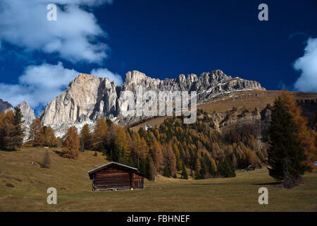 Italy, the Dolomites, Karerpass (Passo di Costalunga) mountain pass ...