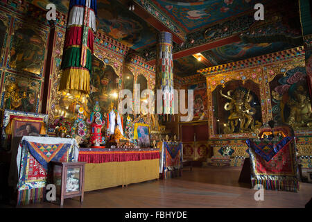 Buddhist temple near Boudhanath stupa, Kathmandu, Nepal Stock Photo ...