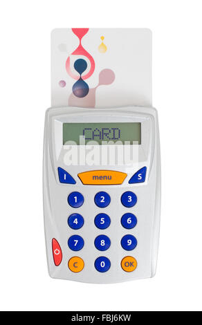 Card reader for reading a bank card Stock Photo - Alamy