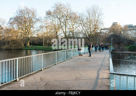 The Blue Bridge in St. James's Park, London, England, UK Stock Photo ...