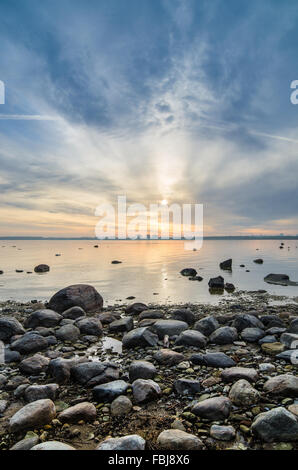 sunset over the sea. Estonia. Europe Stock Photo - Alamy