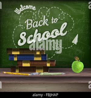 school chalkboard books Stock Vector Image & Art - Alamy