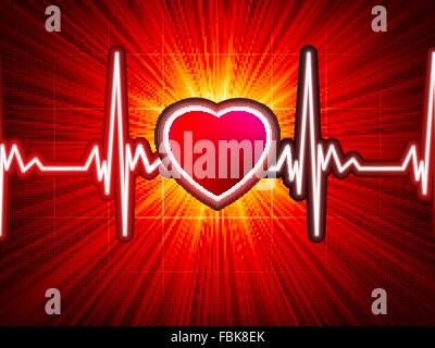 Heart beating monitor. EPS 10 Stock Vector Image & Art - Alamy