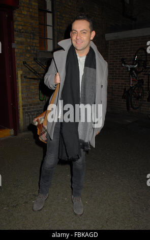 Ben Forster leaving the Dominion Theatre after performing in 'Elf the ...