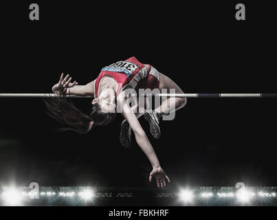 Japanese female high jump athlete Stock Photo - Alamy