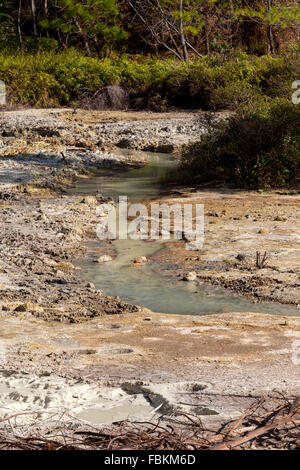 Lake Linow, or Danau Linow, a volcanic lake near city Tomohon, North ...