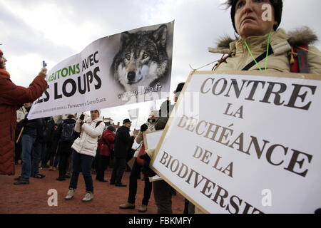 Demonstration on Place Bellecour with environmental groups and nature ...