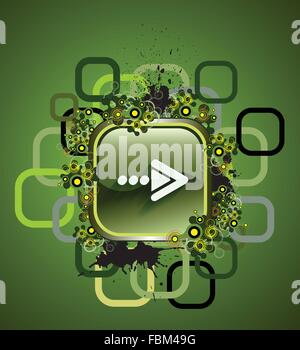 Arrow in square icon white isolated on blue background vector ...