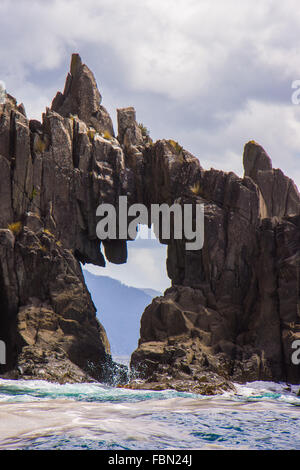 Australia, Tasmania, the Tasman Peninsula, the Tasman Arch one of the ...