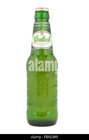 Grolsch premium lager beer isolated on white background Stock Photo - Alamy