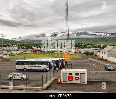Akureyri, North Eastern Iceland, Iceland. 1st Aug, 2015. The flags of ...
