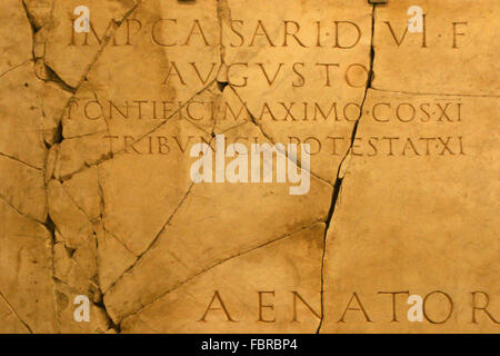 Ancient Latin Writings Carved in Stone, Museum Nazionale Romano, in ...