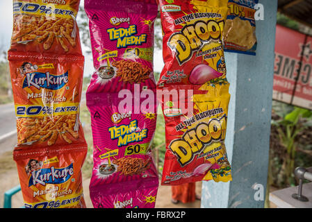crisps and packets of savoury snacks for sale in shop Stock Photo - Alamy