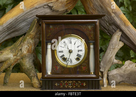 Old clock with roots Stock Photo - Alamy