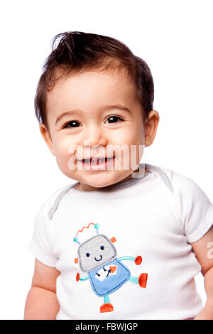 A toddler smiling Stock Photo - Alamy