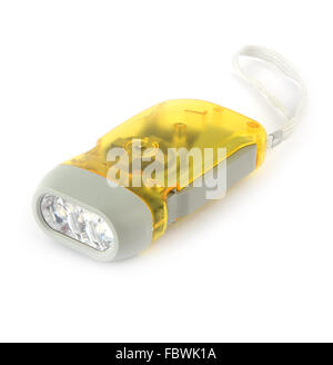 Yellow torch on white background Stock Photo - Alamy