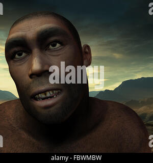 Early humans Homo erectus Stock Photo - Alamy