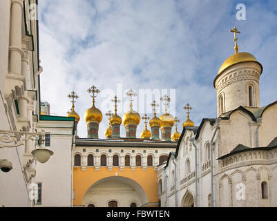 Inside of Moscow Kremlin at night, Russia. UNESCO World Heritage Site ...