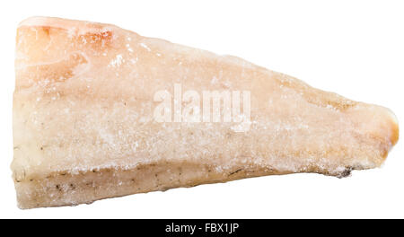 raw frozen zander (pike-perch) fish fillet isolated on white background ...
