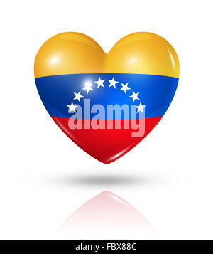Travel Venezuela love heart flag. 3D Rendering Stock Photo - Alamy