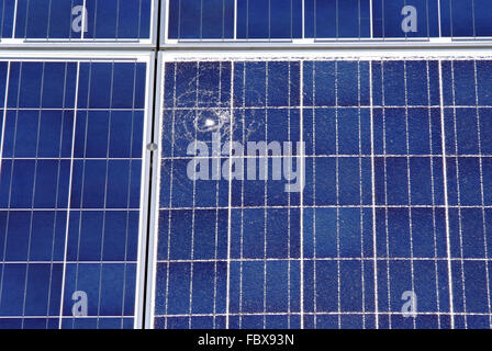 damaged solar panel surface Stock Photo - Alamy