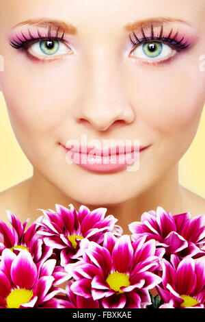 Beutiful female face. Close-up beauty face of toung beutiful model ...