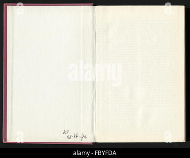 inner side of a book cover with end-pages Stock Photo - Alamy