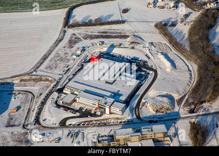 Aerial view, commercial area Enste with building area in the district ...