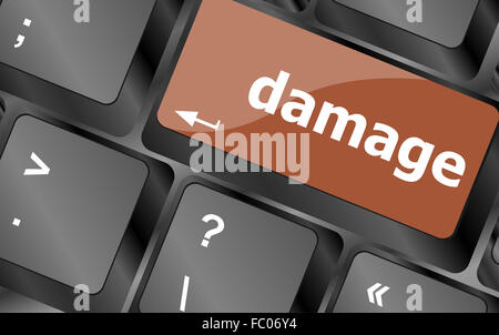 crashed or damaged computer key or button Stock Photo - Alamy