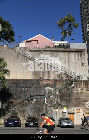 Steps linking High Street and Hickson Road in Millers Point Stock Photo ...